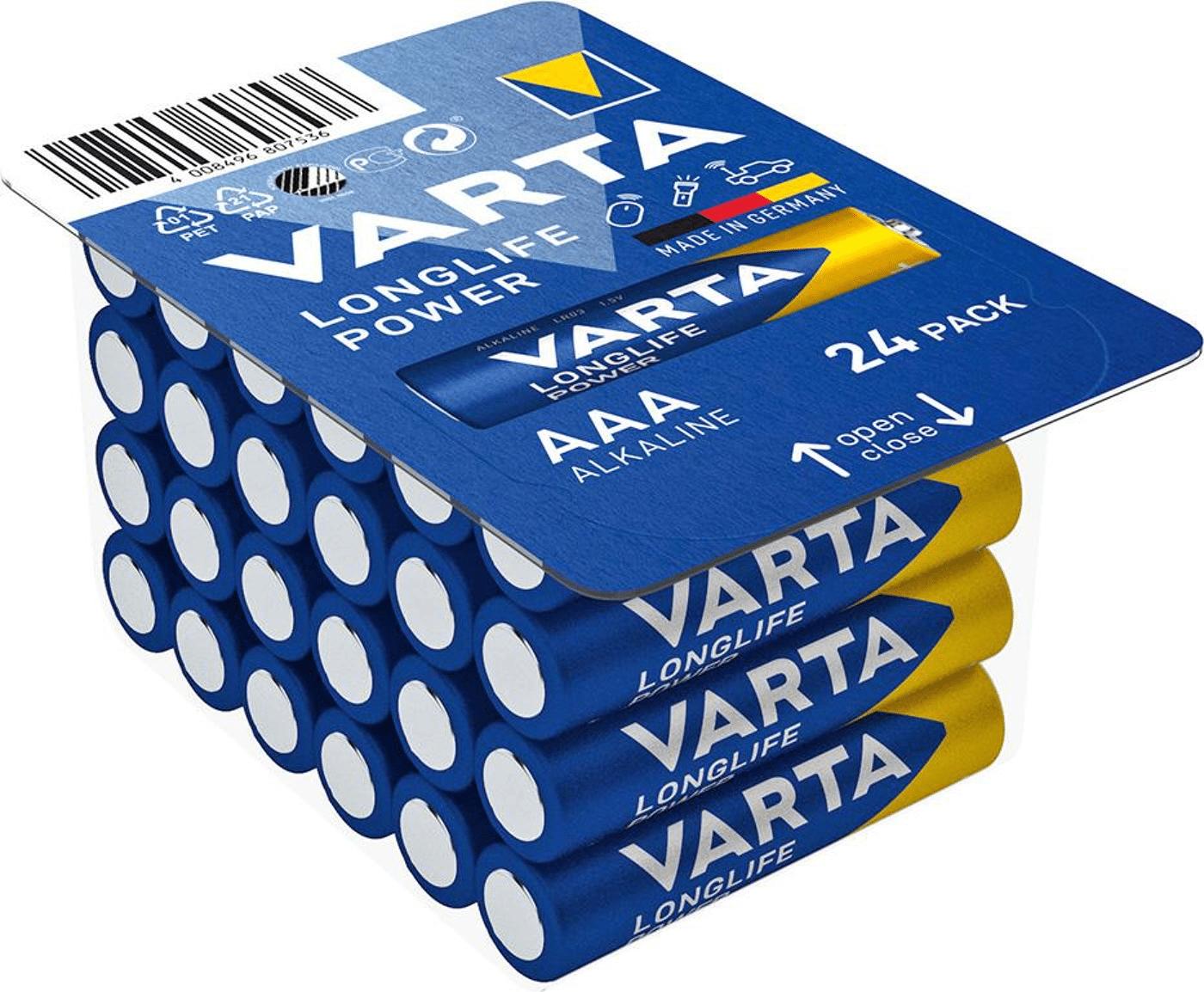 Varta 4903 Longlife Power AAA Micro Alkaline Batterie 24er Blister ehem ...